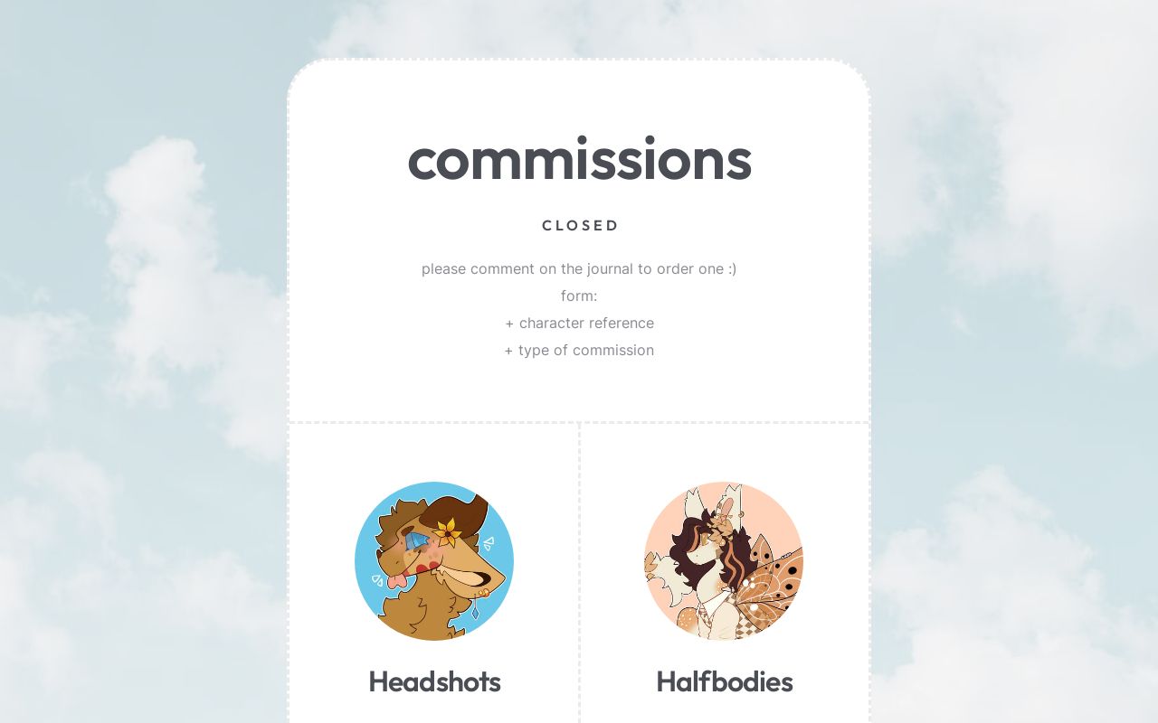 Cloudy's Commissions